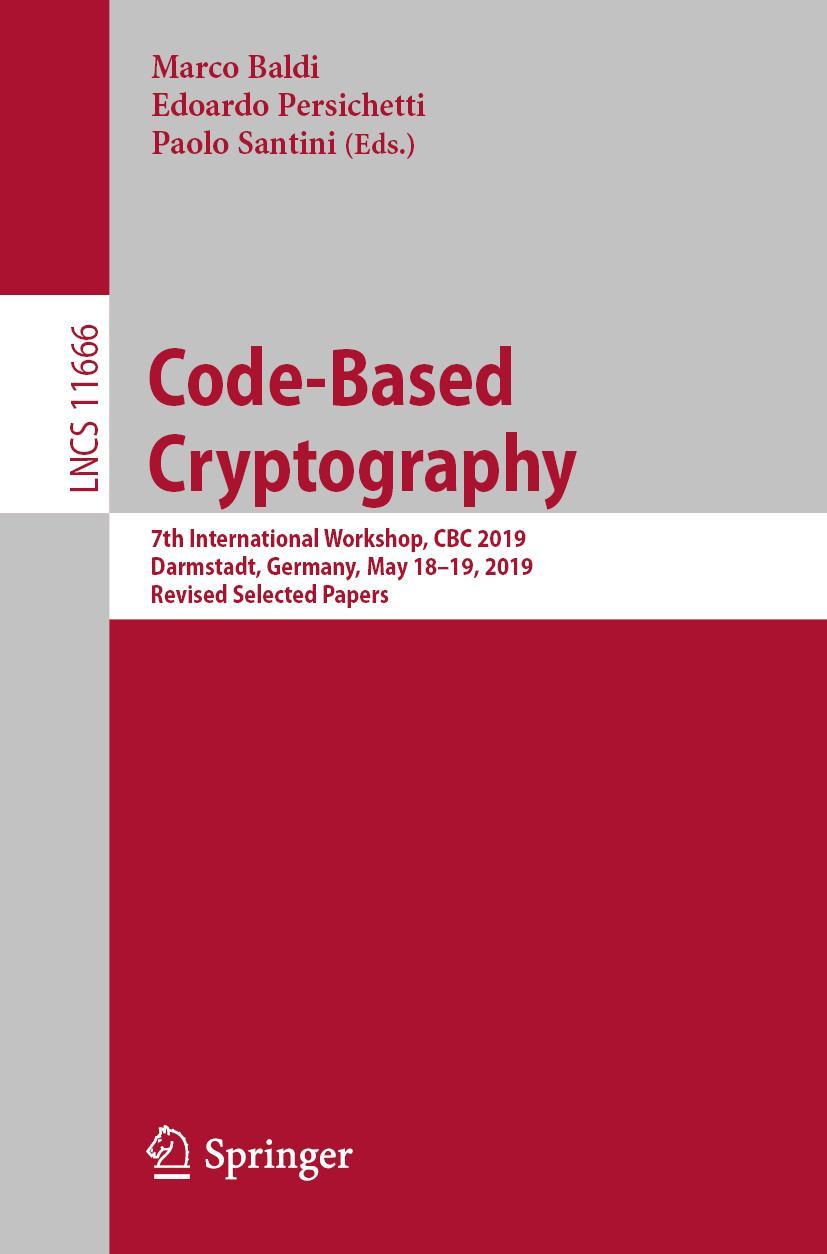 Marco Baldi (u. a.) | Code-Based Cryptography | Taschenbuch | Englisch ...
